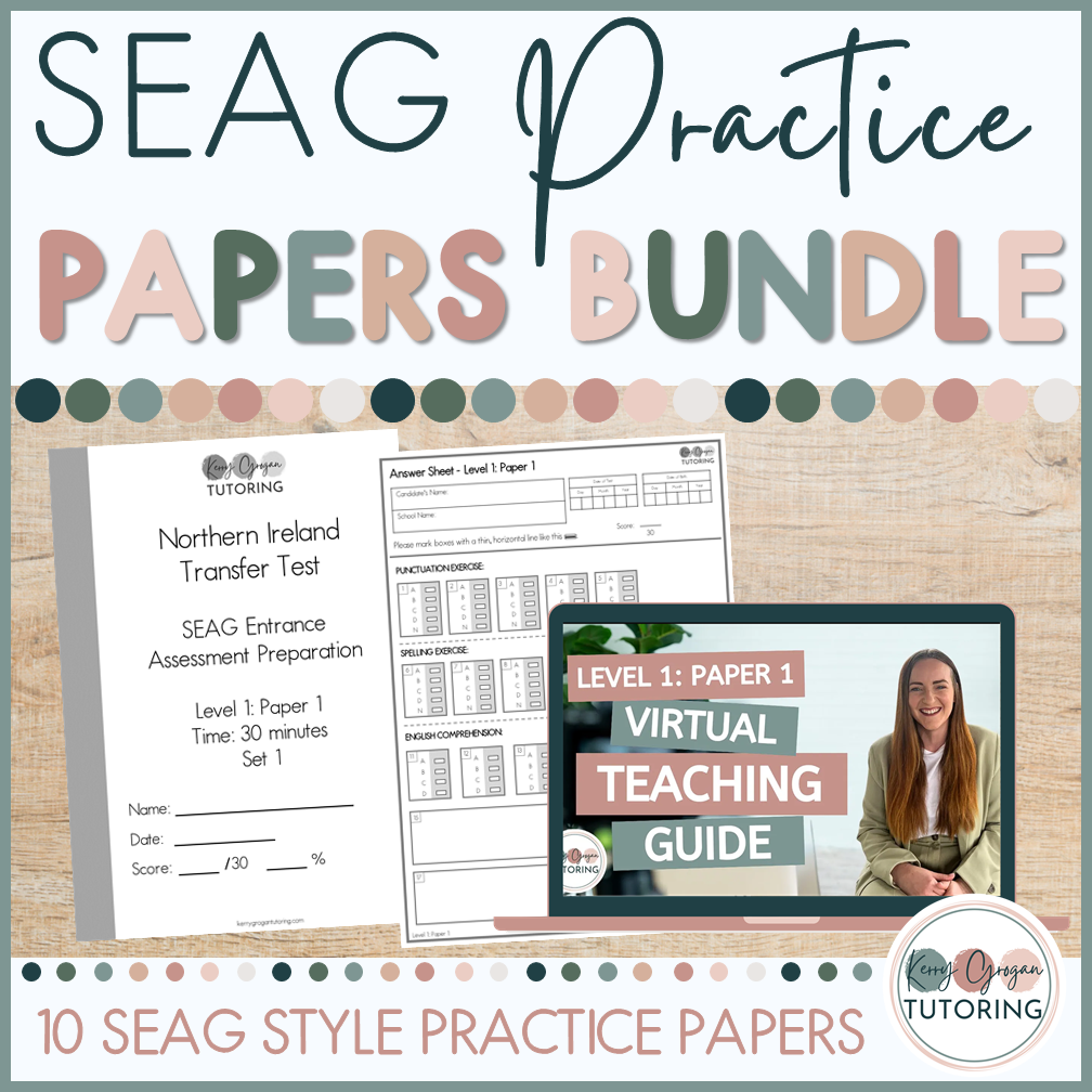 SEAG Practice Papers : Level 1 BUNDLE - Kerry Grogan Tutoring