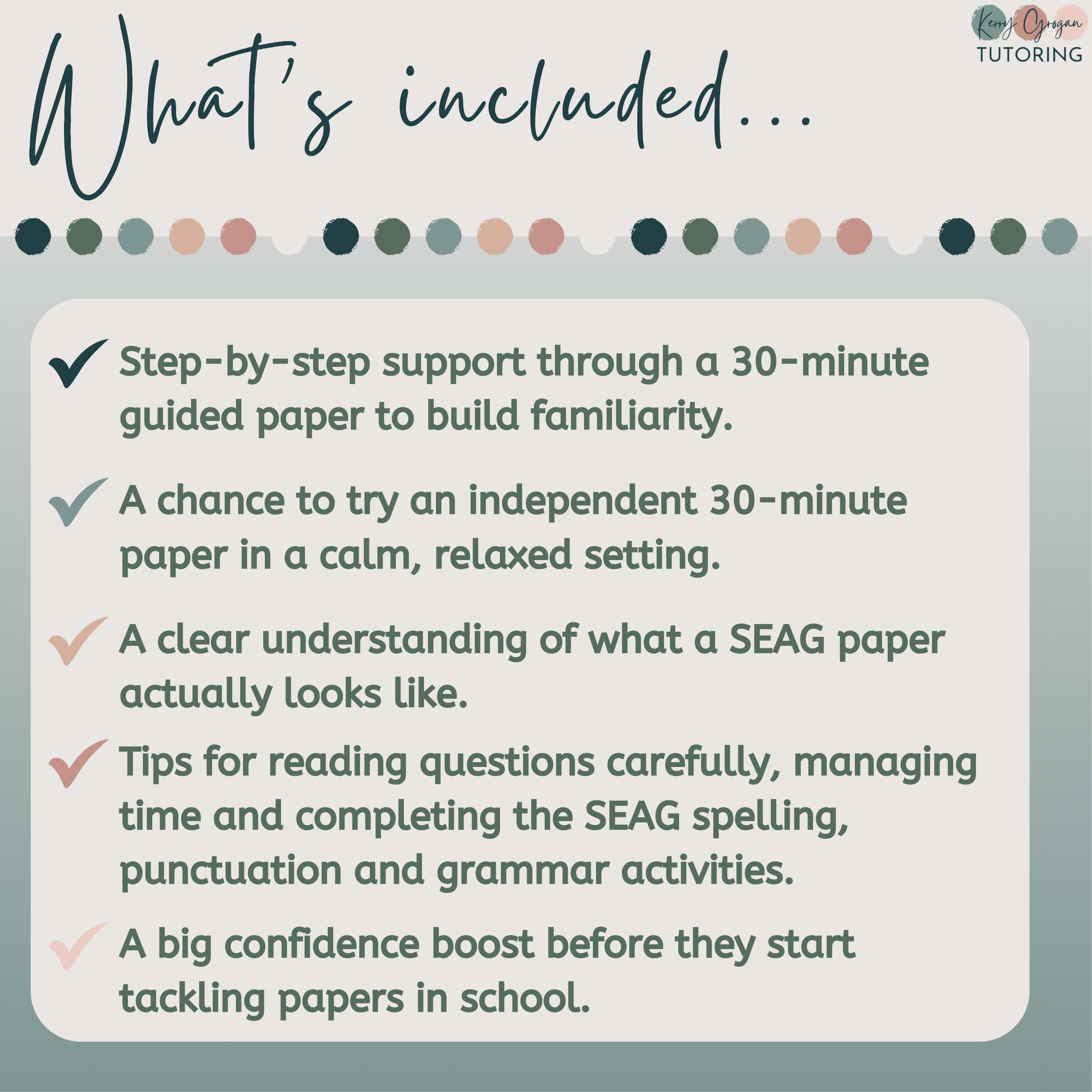Introduction to SEAG Transfer Test Practice Papers Workshops