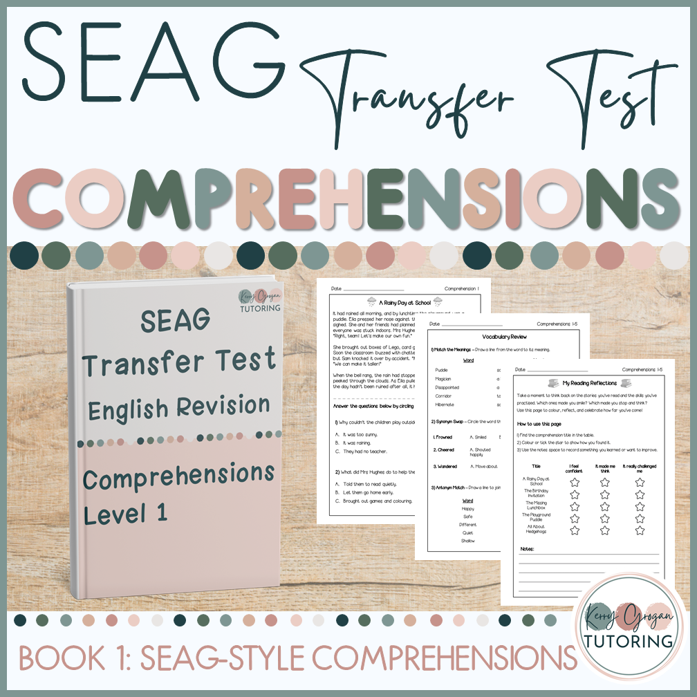 SEAG Comprehensions Level 1 Textbook - Kerry Grogan Tutoring